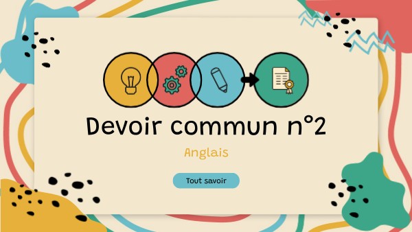 Devoir commun anglais | Genially
