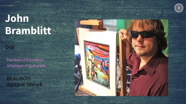 John Bramblitt peintre non-voyant