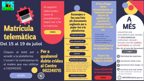 MATRICULA TELEMATICA | Genially