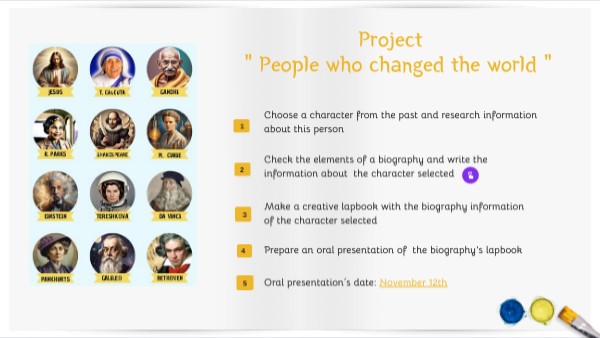 Project: Characters from the past | Genially