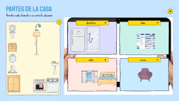JUEGO PARTES DE LA CASA | Genially
