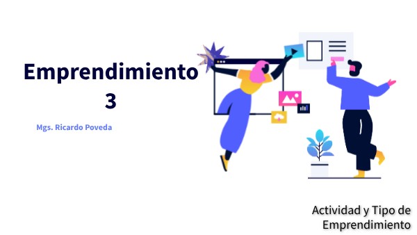 3BGU Actividad y Tipo de Emprendimiento