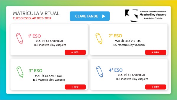 Sobre Matrícula Virtual curso 23-24 | Genially