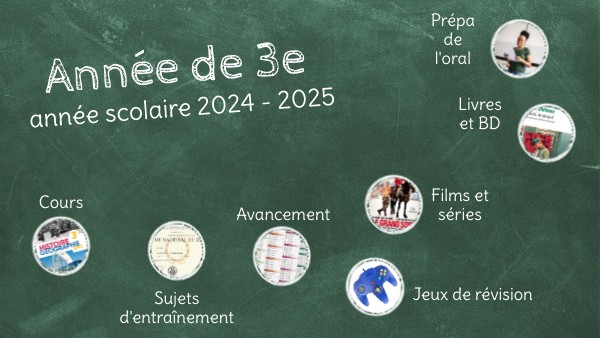 Support de cours 3e 2024-2025 | Genially