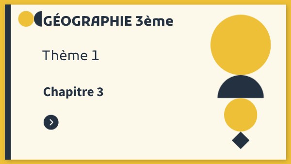 Géo 3ème Thème 1 Chap 3