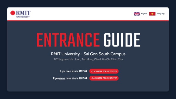 Entrance Guide - RMIT Sai Gon South Campus | Genially