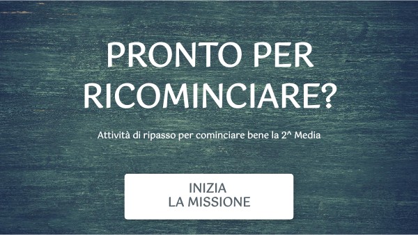 Pronto per ricominciare? | Genially