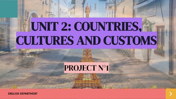 Lapbook-8th grade-Uni2: Countries, cultures and customs. | Genially