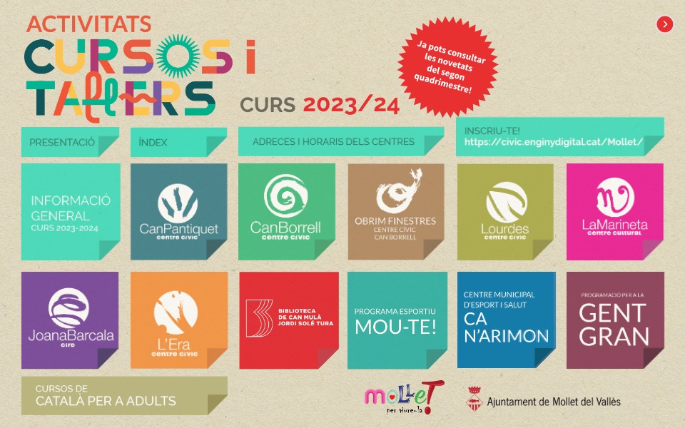 CURSOS_TALLERS_2023/24 | Genially