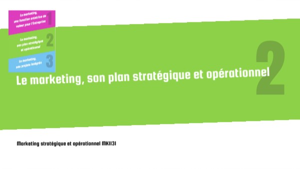 22-23 Cours de Marketing stratégique et opérationnel | Genially