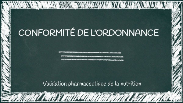 Nut : Conformité de l'ordonnance | Genially