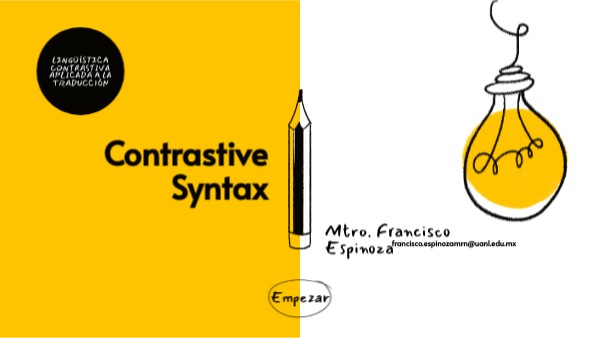 Contrastive Syntax | Genially
