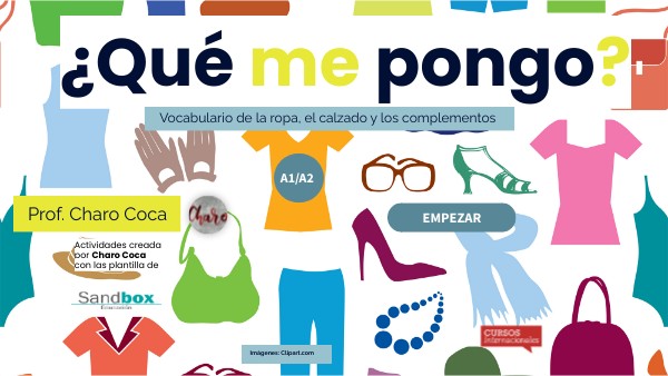 ¿Qué me pongo? A1/A2. Vocabulario de la ropa. | Genially