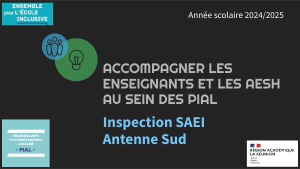 Accompagner les enseignants et les AESH au sein des PIAL | Genially