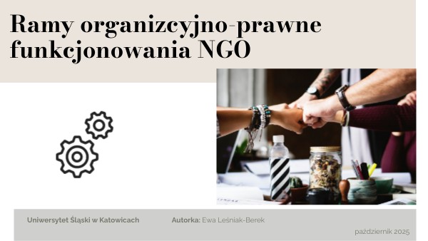 Ramy organizacyjno-prawne funkcjonowania NGO | Genially