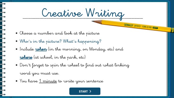 Creative Writing 5th 6th | Genially