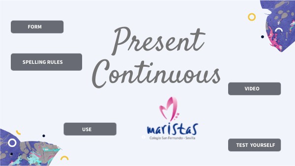 Present Continuous Tense | Genially