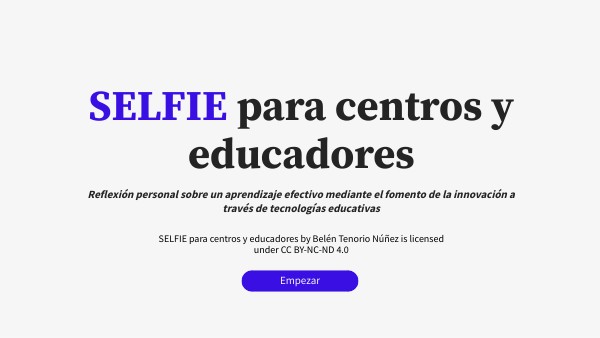SELFIE para centros y educadores