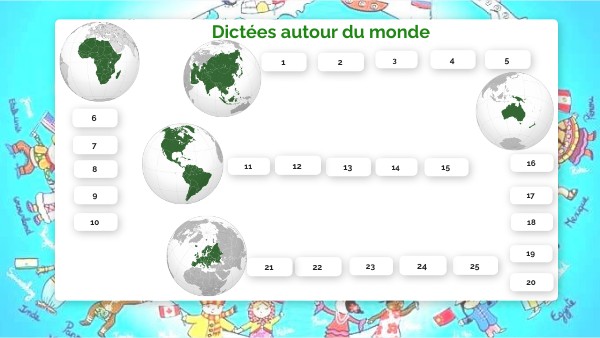 Dictées 2022 - 2023 - autour du monde