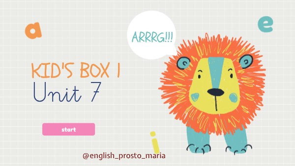 Kids Box 1 Unit 7 | Genially