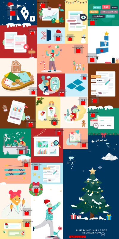 Calendrier de l'avent veille KB Crawl 2022 | Genially