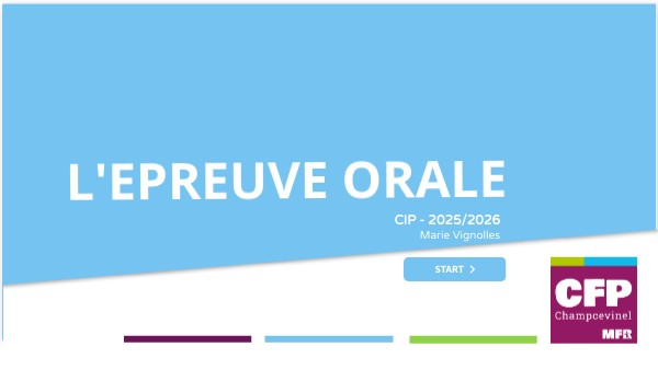 CIP_ PRESENTATION_Epreuve_Orale_ Certif | Genially