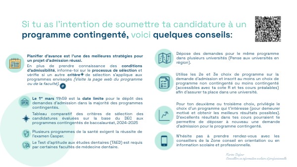 Programme contingenté ? | Genially