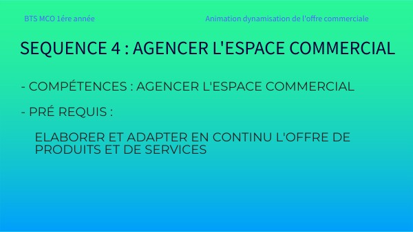 BTS MCO 1 Séquence 4 | Genially