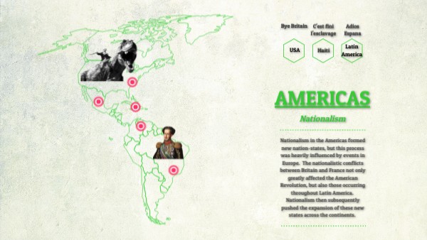 Modern Nationalism in the Americas Map | Genially