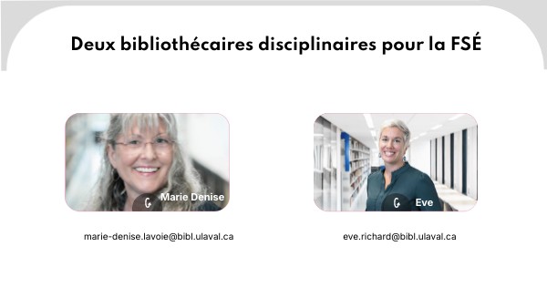 La Bibliothèque et vous ! (étudiants au 2-3e cycle) | Genially