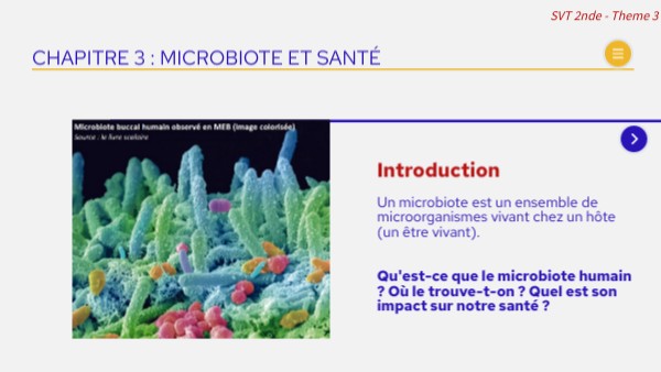 Chapitre 3 : microbiote et santé 2023/2024 | Genially