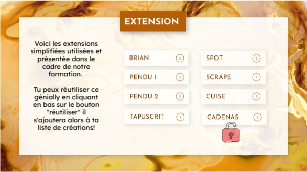 Extensions simplifiées Formation | Genially