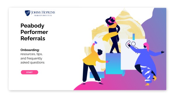 Performer Referral Onboarding | Genially