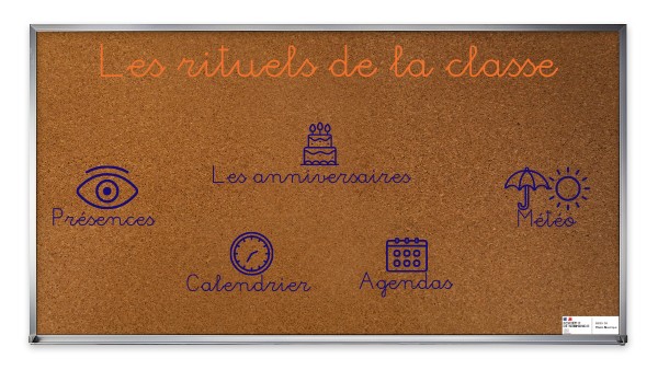 Rituels de la classe (cursive) par Laurence Tassus