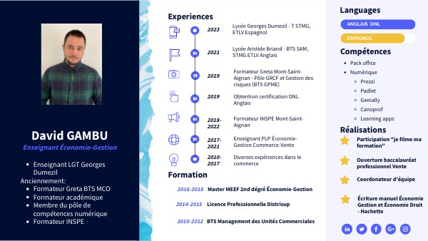 Copie - CV David Gambu