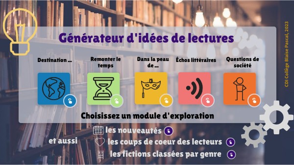 Collège - generateur lectures | Genially