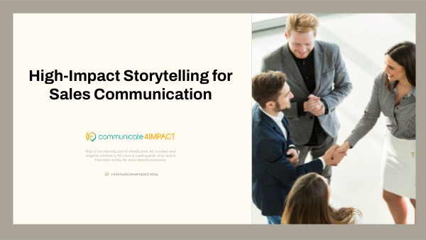 High-Impact Storytelling for Sales Communication