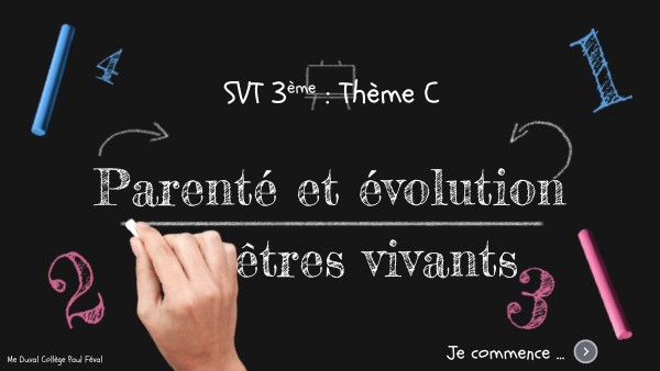 V2 Parenté et évolution des êtres vivants | Genially