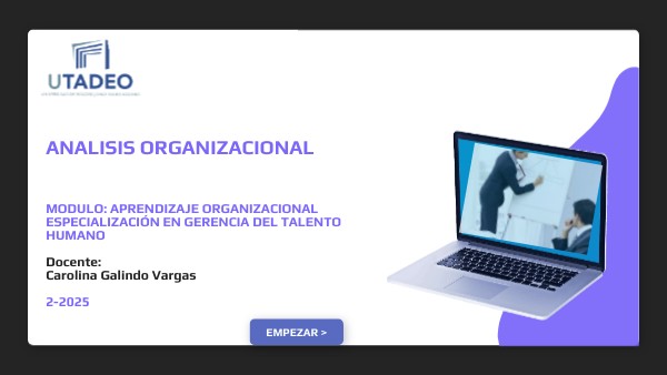 APRENDIZAJE ORG 1.ANALISIS ORGANIZACIONAL CGV - | Genially