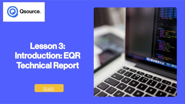 Lesson 3: Introduction: EQR Technical Report | Genially