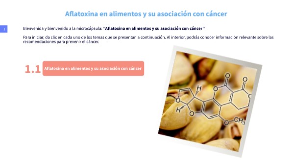 Módulo 18.1 Aflatoxina en alimentos y su asociación con cáncer