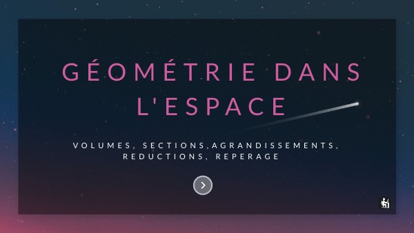 Géométrie dans l'espace 3e | Genially
