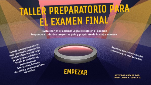Taller interactivo_ Preparatorio para examen final | Genially