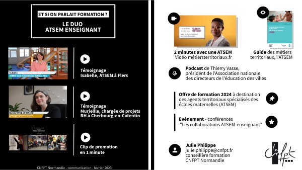 Et si on parlait formation ? Le duo ATSEM enseignant