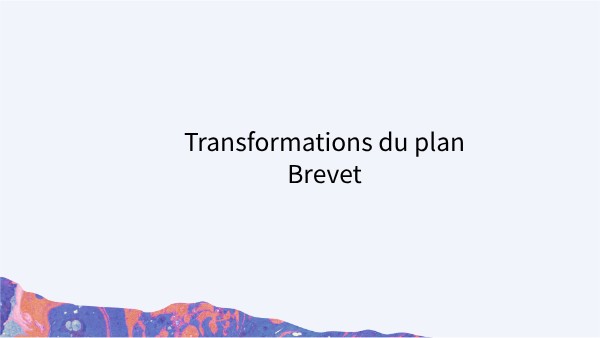 transformations 3eme