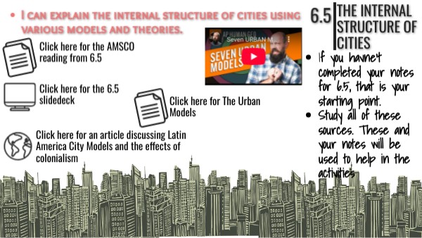 6.5 The Internal Structure of Cities | Genially