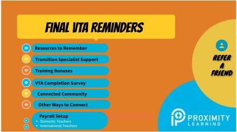 VTA Final Reminders | Genially