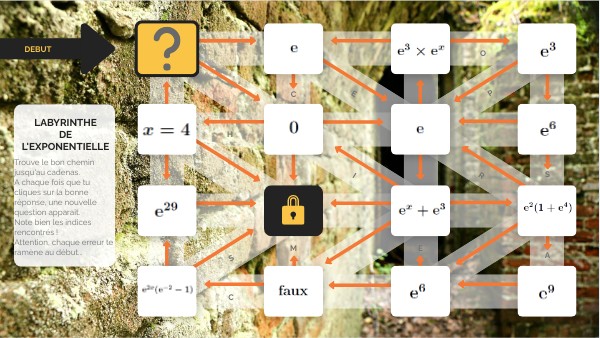 labyrinthe de l'exponentielle | Genially