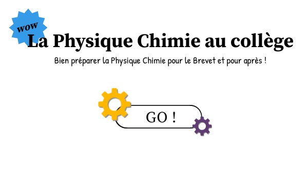 La Physique Chimie au collège | Genially