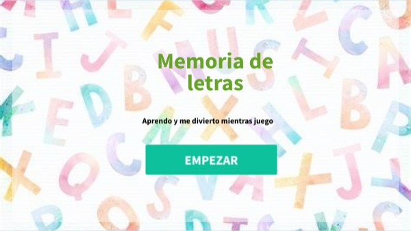Memoria de letras | Genially